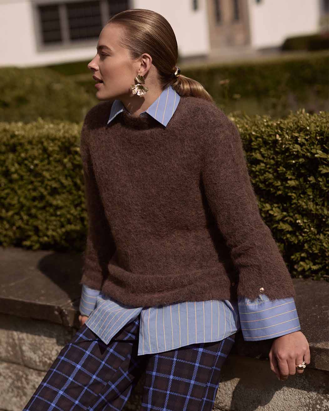 Trui Marelle Espresso Studio Anneloes - Cuypers Mode